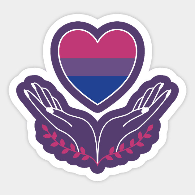 Bisexual Pride Flag Heart - Bisexual Pride - Sticker | TeePublic